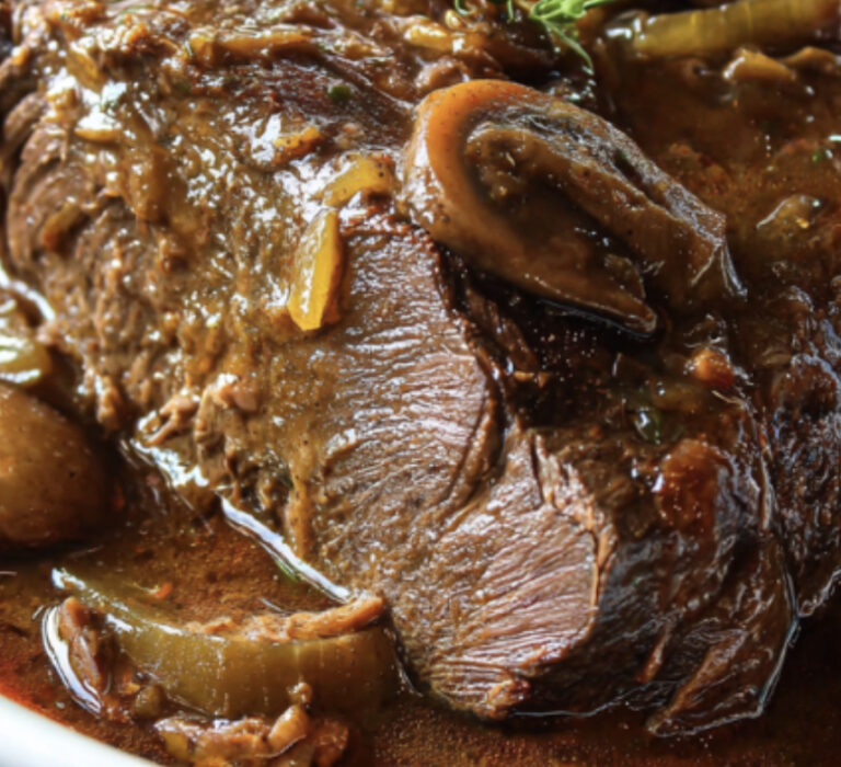 4-Ingredient Slow Cooker Smothered Beef (with Sirloin Tip Roast ...